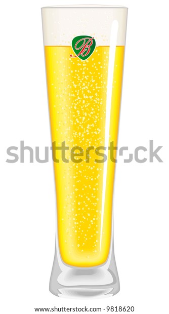 Beer Flute Glass Stock Vector (Royalty Free) 9818620 | Shutterstock