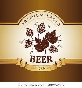 Beer Keg Hop Label Package Stock Vector (Royalty Free) 197006546