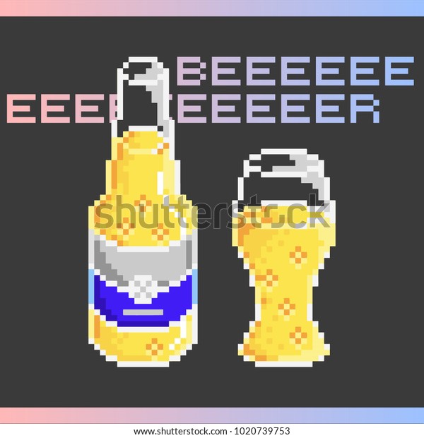 Beer Icons Pixel Art Stock Vector (Royalty Free) 1020739753 | Shutterstock
