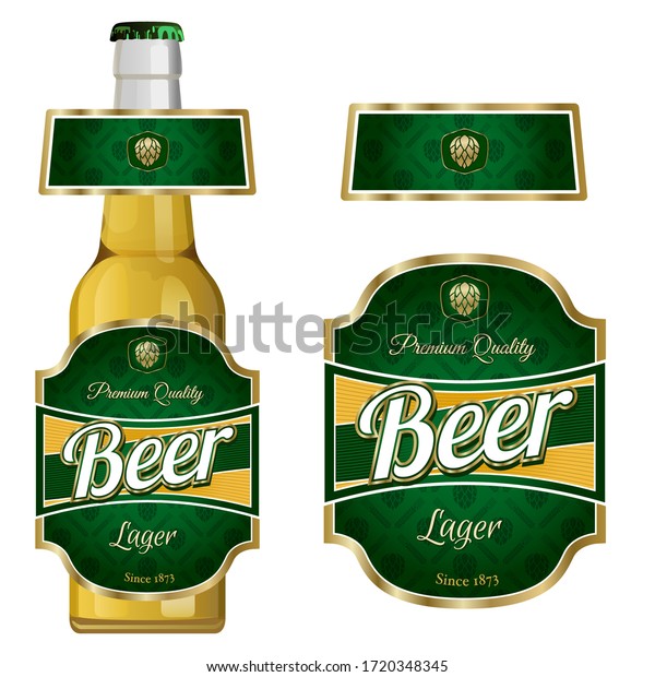 Beer Label Template Neck Label Lager Stock Vector (Royalty Free ...