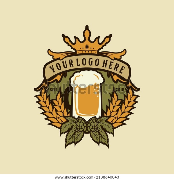 Beer Logo Poster Icon Sign Stock Vector (Royalty Free) 2138640043 ...