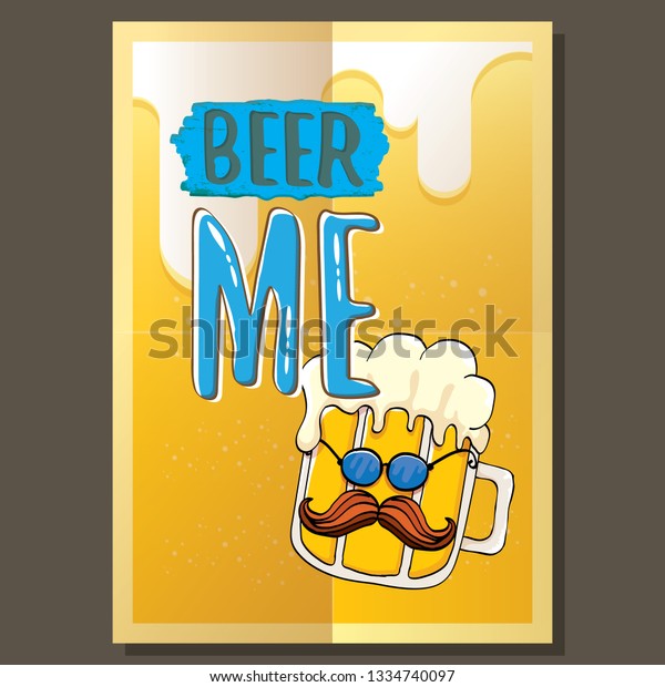 Beer Me Vector Concept Illustration Summer Stock Vector (Royalty Free ...