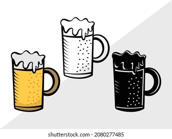 Beer Mug Beer Glass Printable Vector Stock Vector (Royalty Free ...