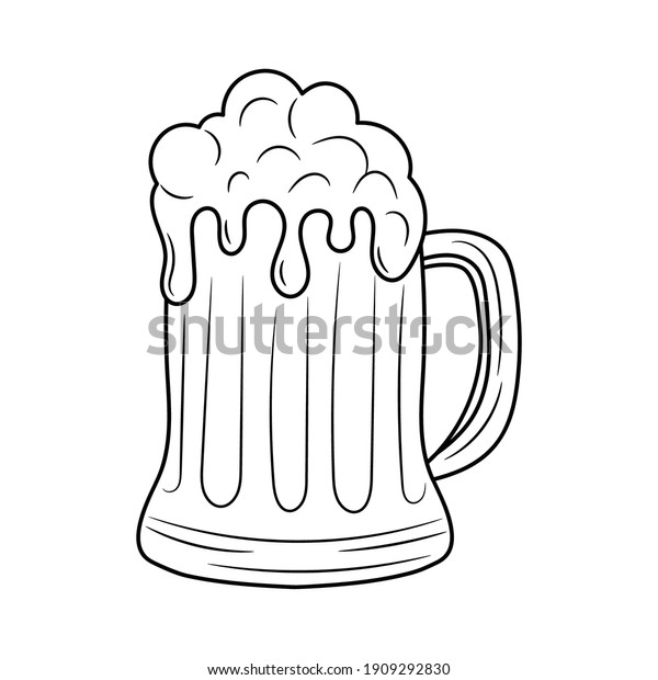 Beer Outline Vector Sign Linear Style Stock Vector (Royalty Free ...