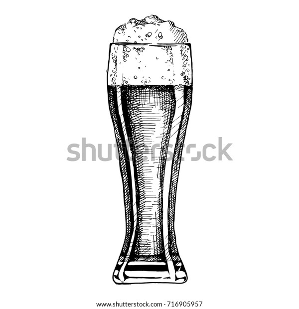 Beer Pilsner Glass Vector Illustration Weizen Stock Vector (Royalty ...