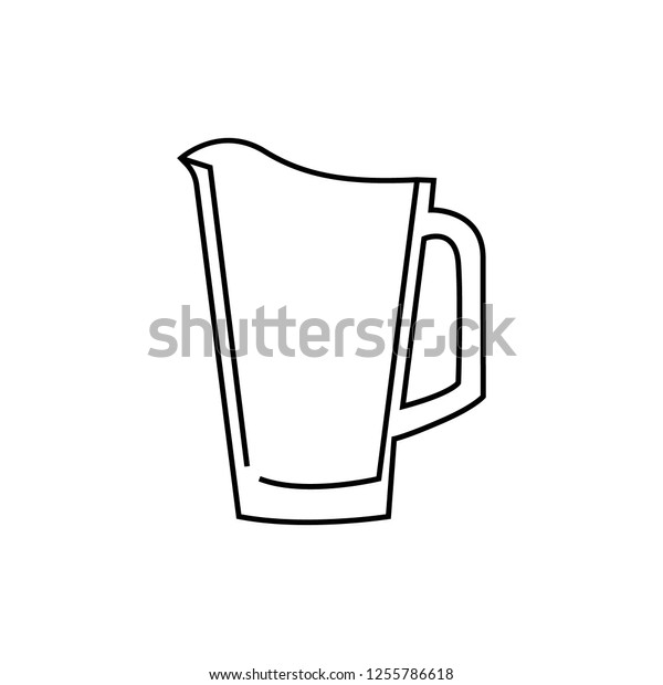 Beer Pitcher Vector Icon Outlineline Style: vector de stock (libre de ...
