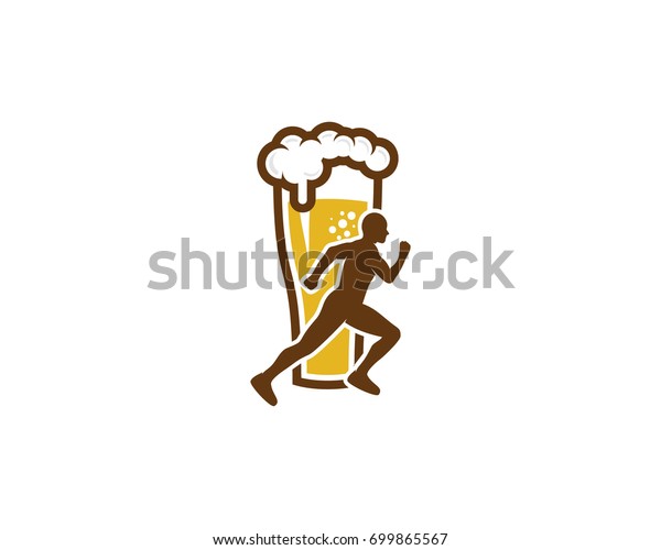 Beer Run Icon Logo Design Element Stock Vector (Royalty Free) 699865567 ...