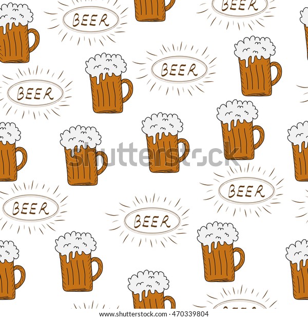 「Beer Seamless Texture Beer Background Beer」のベクター画像素材（ロイヤリティフリー） 470339804