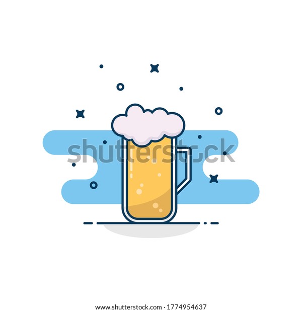 Beer Vector Illustration Line Art Beer Stock Vector (Royalty Free ...