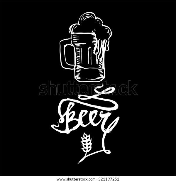 Beer Vector Logo Lettering Stock Vector (Royalty Free) 521197252 ...