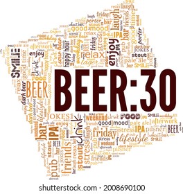 Beer30 Beer Thirty Vector Illustration Word Stock Vector (Royalty Free ...