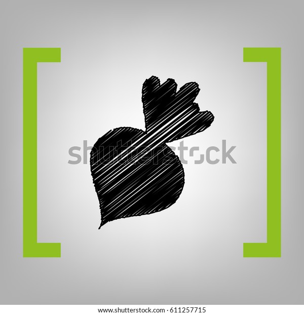 Beet Simple Sign Vector Black Scribble Stock Vector (Royalty Free ...