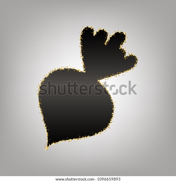 Beet Simple Sign Vector Blackish Icon Stock Vector (Royalty Free ...