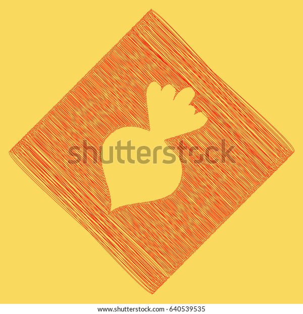 Beet Simple Sign Vector Red Scribble Stock Vector (Royalty Free ...
