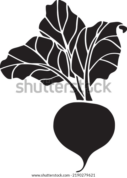 Beet Vector Stencil Black White Stock Vector (Royalty Free) 2190279621 ...
