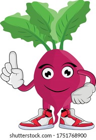 Beet Vegetable Cartoon Character Design Graphic Stock Vector (Royalty ...