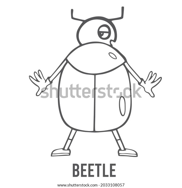 Beetle Coloring Page Preschool Children Learn 库存矢量图(免版税)2033108057 ... Beetle Coloring Page Preschool Children Learn 库存矢量图(免版税)2033108057 ...