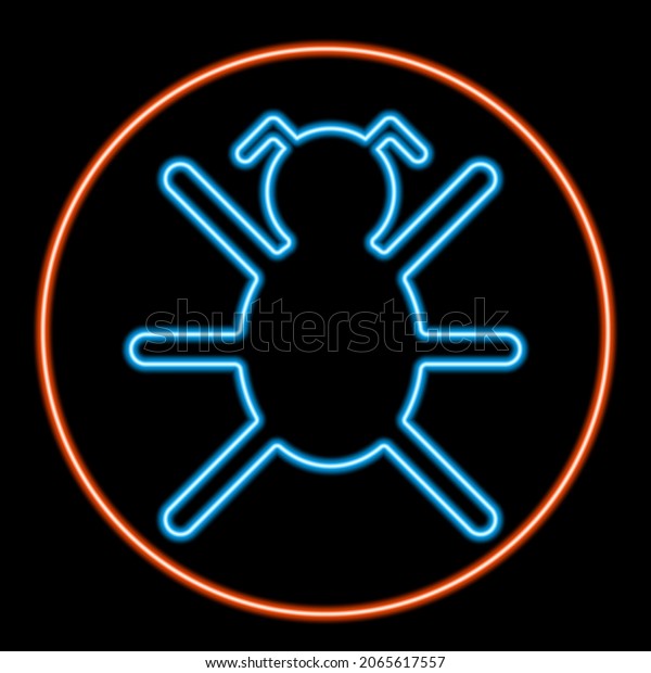 Beetle Neon Sign Modern Glowing Banner Stock Vector (Royalty Free ...