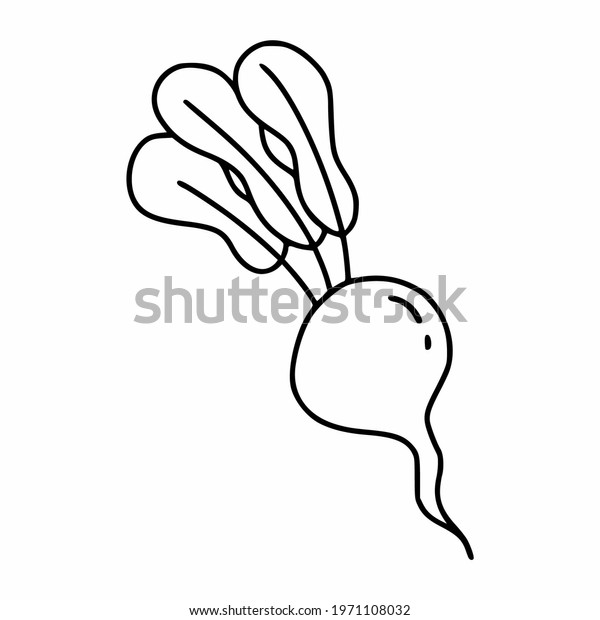 Beetroot Doodle Style Coloring Book Kids Stock Vector (Royalty Free ...