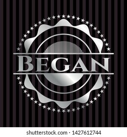 Began Silver Emblem Vector Illustration Mosaic Stock Vector (Royalty ...