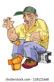 Beggar Cartoon Stock Vector (Royalty Free) 118121668 | Shutterstock