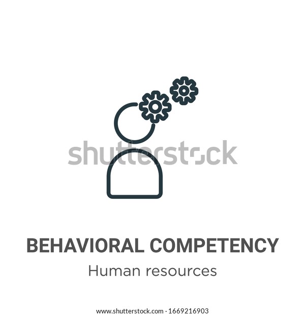 Behavioral Competency Outline Vector Icon Thin Stock Vector (Royalty ...
