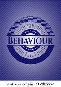 Behaviour Emblem Jean High Quality Background Stock Vector (Royalty ...