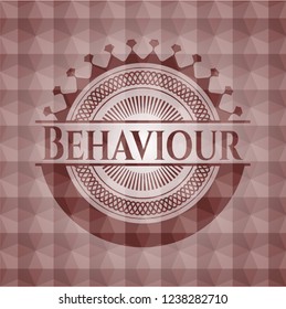 Behaviour Red Seamless Emblem Geometric Background Stock Vector ...