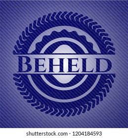 Beheld Emblem Jean Background Stock Vector (Royalty Free) 1204184593 ...