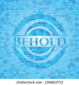 Behold Realistic Light Blue Emblem Mosaic Stock Vector (Royalty Free ...