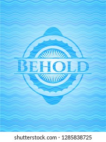 Behold Water Representation Badge Background Stock Vector (Royalty Free ...