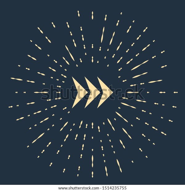 Beige Arrow Icon Isolated On Dark Stock Vector (Royalty Free ...