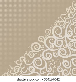 Beige Background Swirls Patterns Corner Vector Stock Vector (Royalty ...