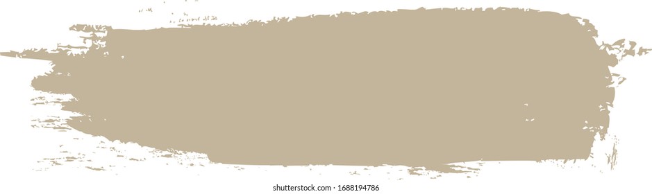 Beige Brush Stroke Isolated On White Stock Vector (Royalty Free ...