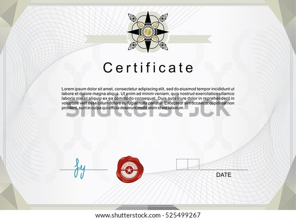 Beige Certificate Black Gold Design Elements Stock Vector (Royalty Free ...