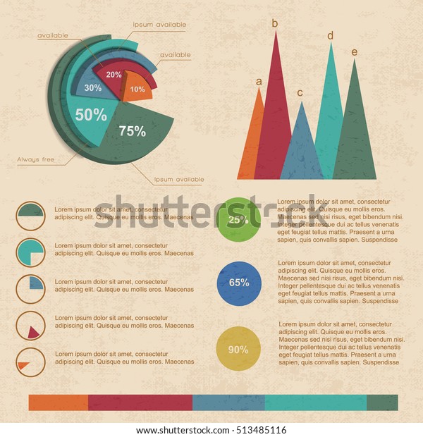 Beige Infographics Set Several Types Business Stock Vector (Royalty ...