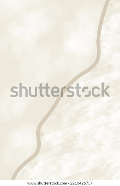 Beige Line Art Print Abstract Scribble Stock Vector (Royalty Free ...