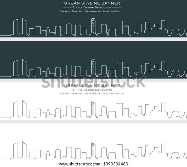 Beirut Single Line Skyline Banner Stock Vector (Royalty Free ...
