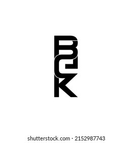 Bek Typography Letter Monogram Logo Design Stock Vector (Royalty Free ...