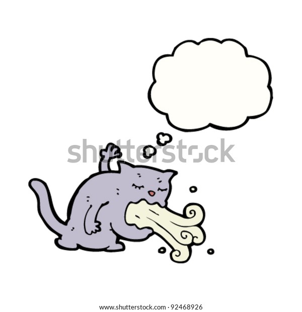 Belching Cat Cartoon Stock Vector (Royalty Free) 92468926