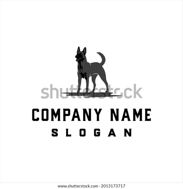 Belgian Malinois Logo Elegant Masculine Style Stock Vector (Royalty ...