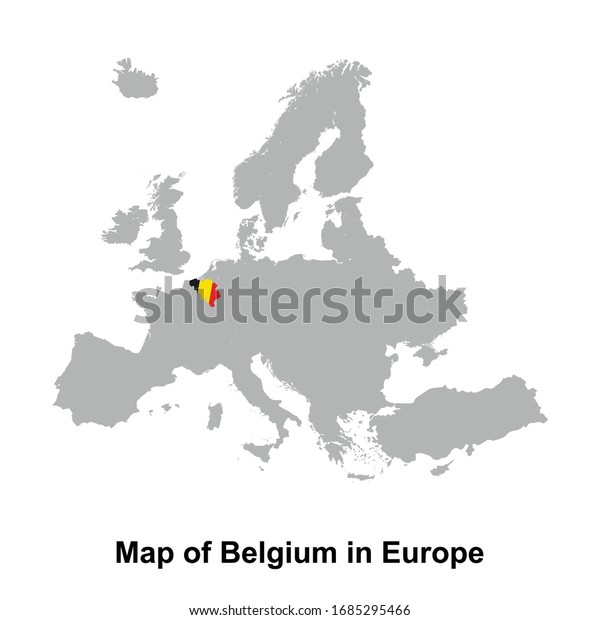 Belgium Map Colored Flag Colors Europe Stock Vector (Royalty Free ...