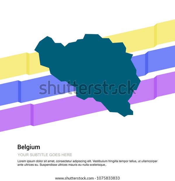 Belgium Map Design White Background Vector Stock Vector (Royalty Free ...