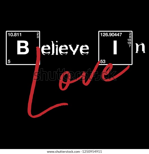 Believe Love Slogan Emotion Expression Symbol Stock Vector (Royalty ...
