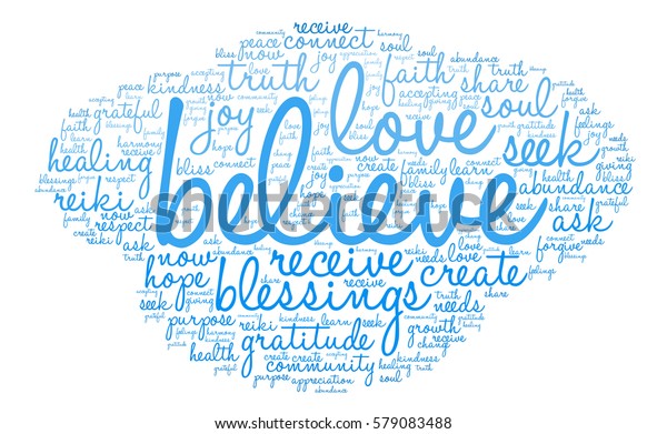 Believe Word Cloud On White Background Stock Vector (Royalty Free ...