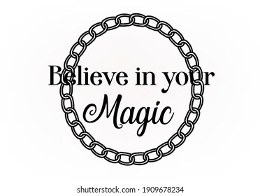 Believe Your Magic Hand Drawn Vector Stock Vector (Royalty Free ...