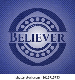 Believer Denim Background Vector Illustration Detailed Stock Vector ...