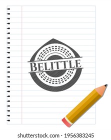 Belittle Draw Pencil Effect Vector Illustration Stock Vector (Royalty ...