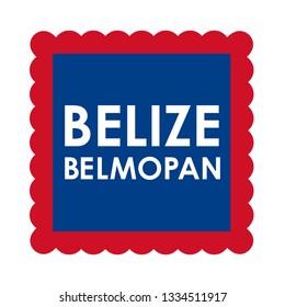 Belize Belmopan Vector Sticker Stamp Stock Vector (Royalty Free ...