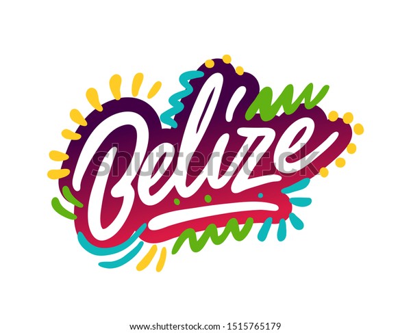 Belize Lettering Vector Illustration Perfect Design Stock Vector ...